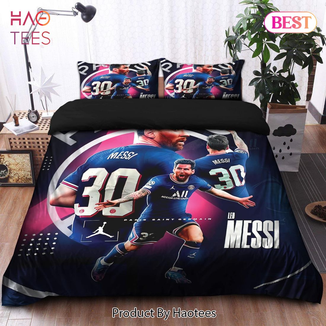 Buy FC PSG Lionel Messi 02 Bedding Sets Bed Sets, Bedroom Sets ...