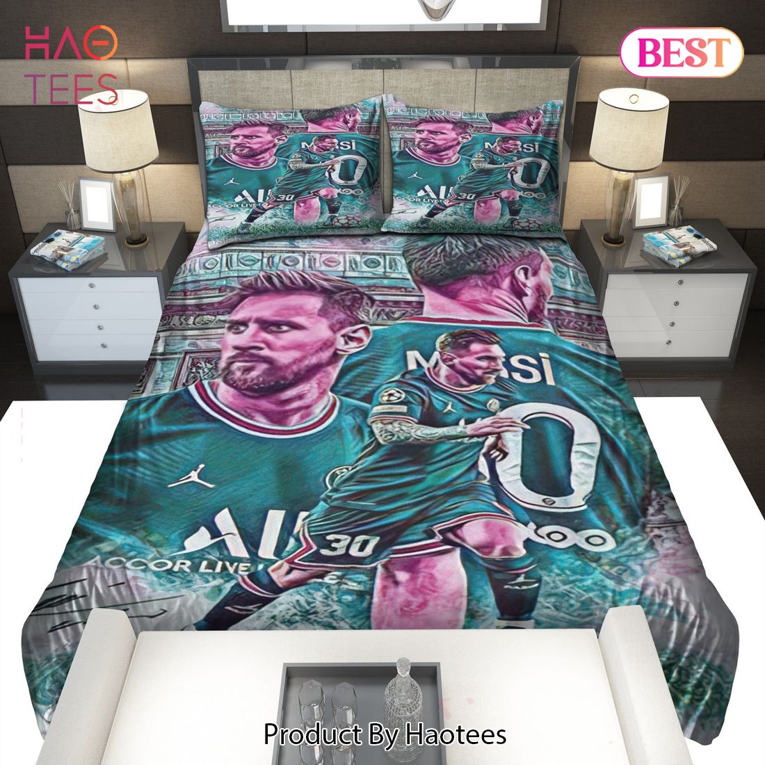 Buy FC PSG Lionel Messi 06 Bedding Sets Bed Sets, Bedroom Sets ...