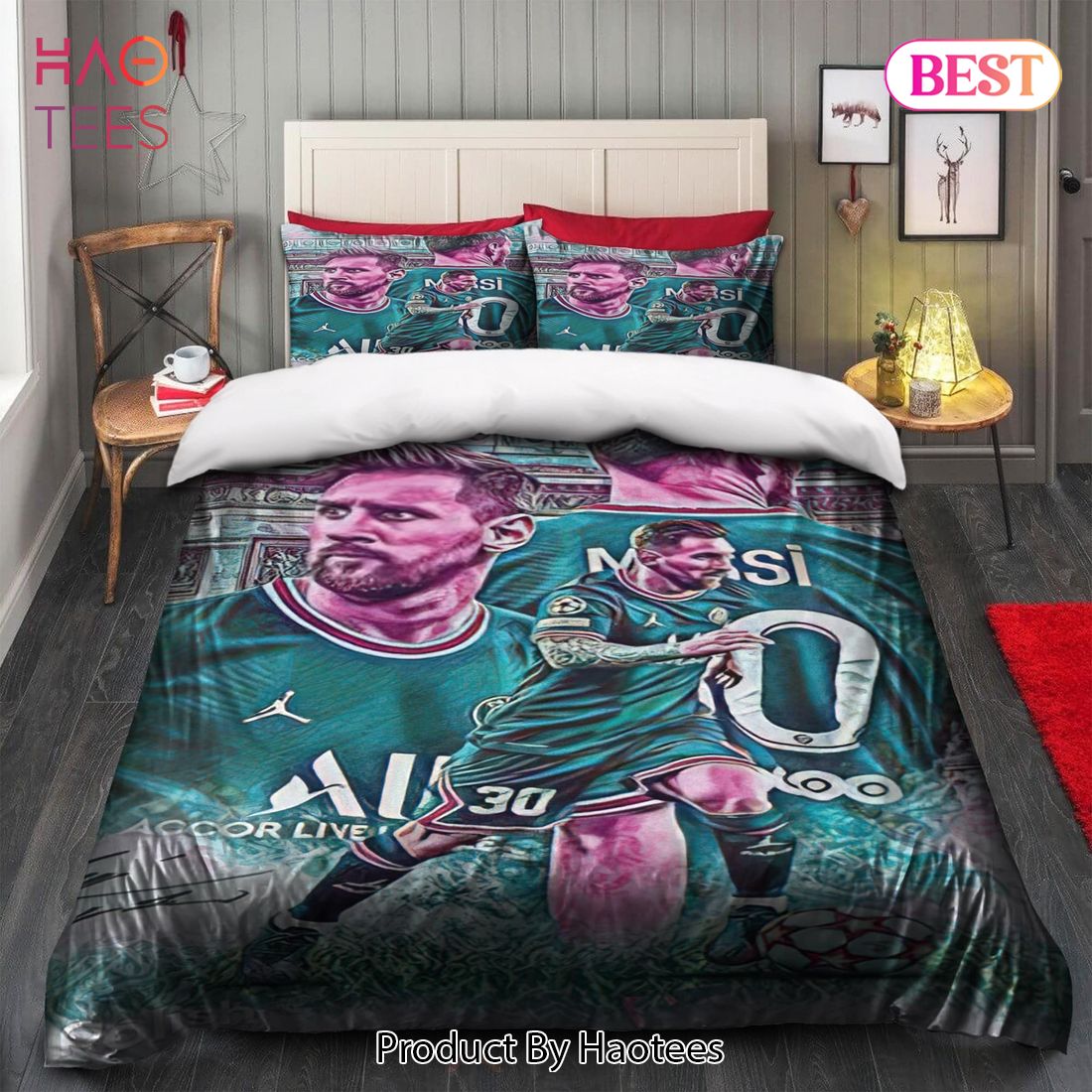 Buy FC PSG Lionel Messi 06 Bedding Sets Bed Sets, Bedroom Sets ...