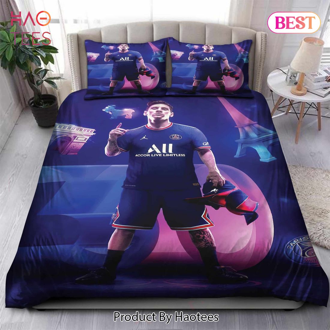 Buy FC PSG Lionel Messi 07 Bedding Sets Bed Sets, Bedroom Sets ...