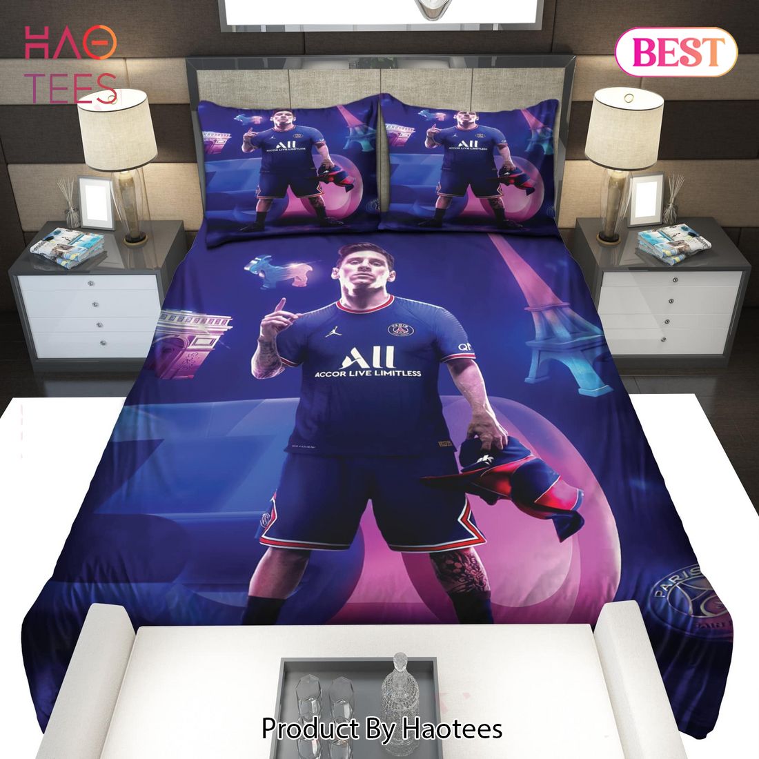 Buy FC PSG Lionel Messi 07 Bedding Sets Bed Sets, Bedroom Sets ...