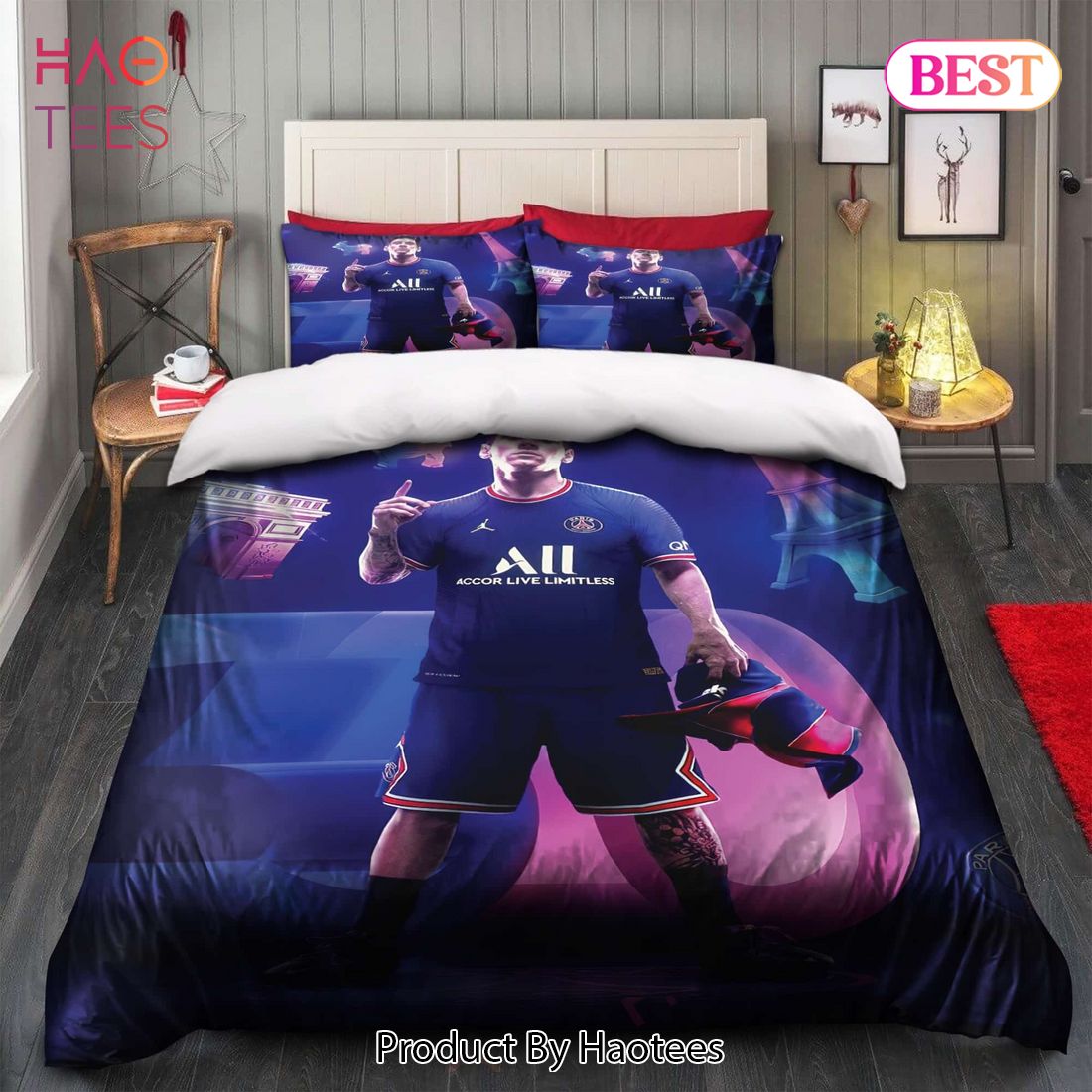 Buy FC PSG Lionel Messi 07 Bedding Sets Bed Sets, Bedroom Sets ...