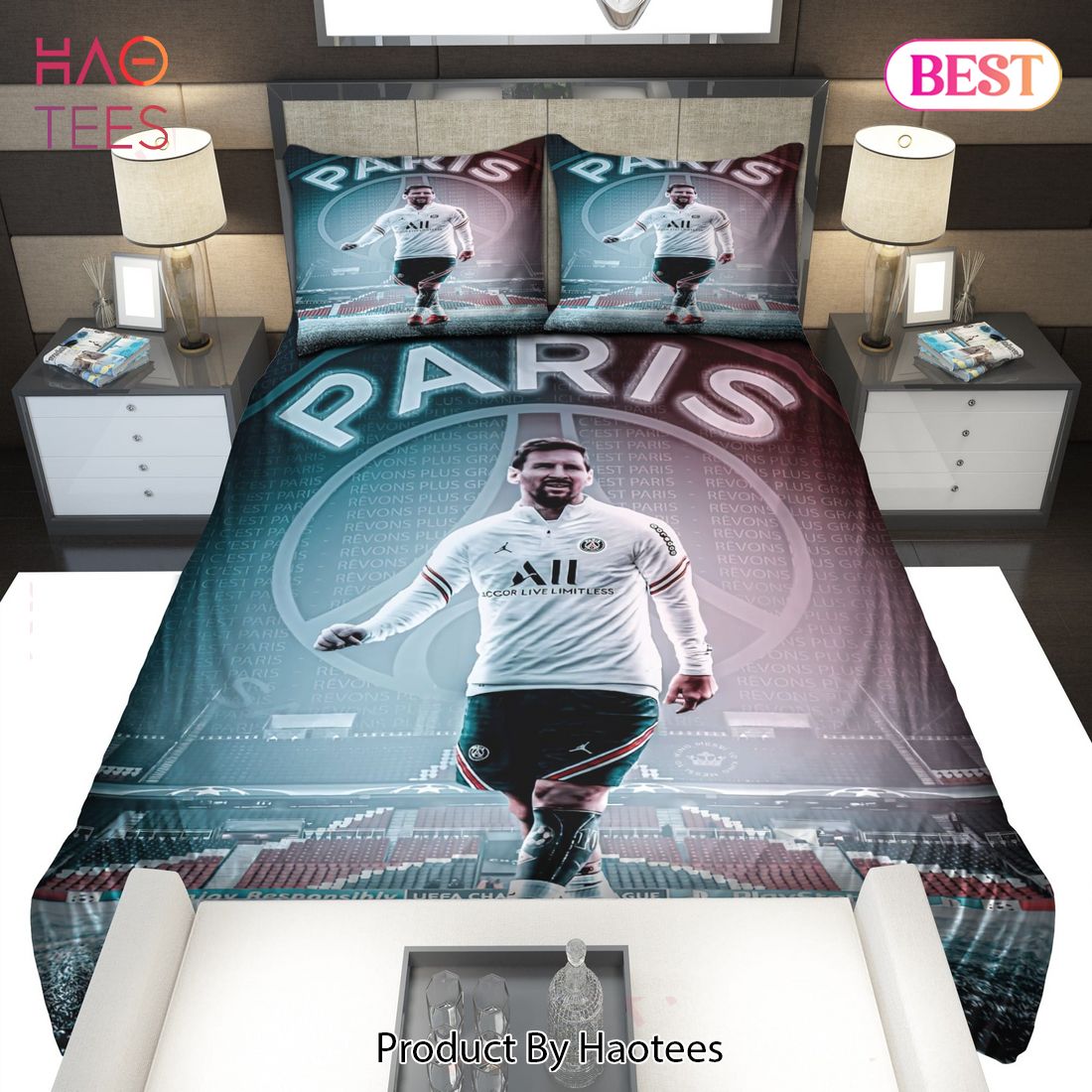 Buy FC PSG Lionel Messi 160 Bedding Sets Bed Sets, Bedroom Sets ...