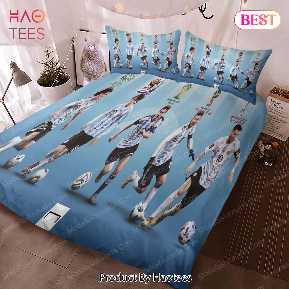 Buy Fifth time for Lionel Messi with Argentina at the World Cup Bedding ...