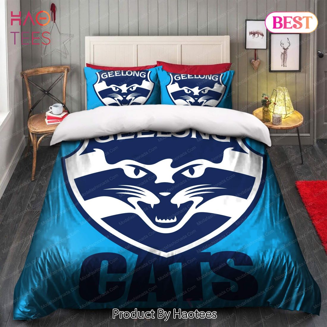Buy Geelong Football Club Logo Bedding Sets Bed Sets, Bedroom Sets ...