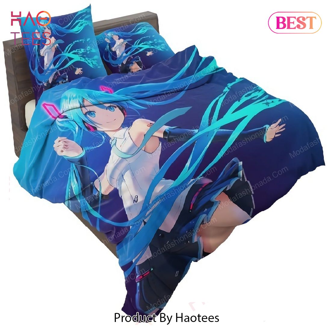 Buy Hatsune Miku Girl Vocaloid Long Hair Anime 156 Bedding Sets Bed ...