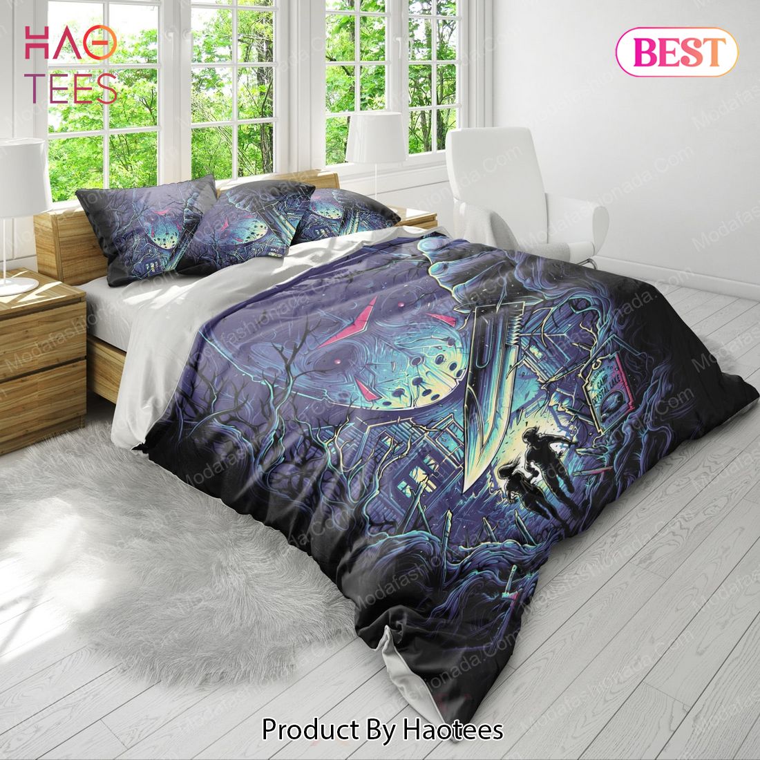 Buy His Name Was Jason Halloween Horror Bedding Sets Bed Sets, Bedroom ...