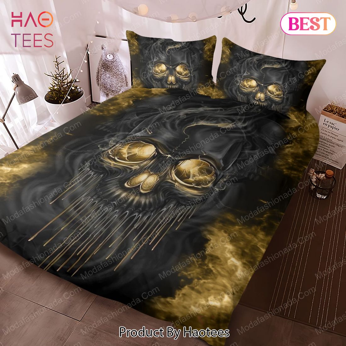 Buy Inferno Skull Halloween Bedding Sets Bed Sets, Bedroom Sets ...
