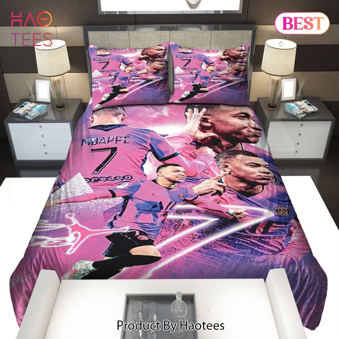 Buy Kylian Mbapp PSG Lige 1 Bedding Sets Bed Sets, Bedroom Sets ...