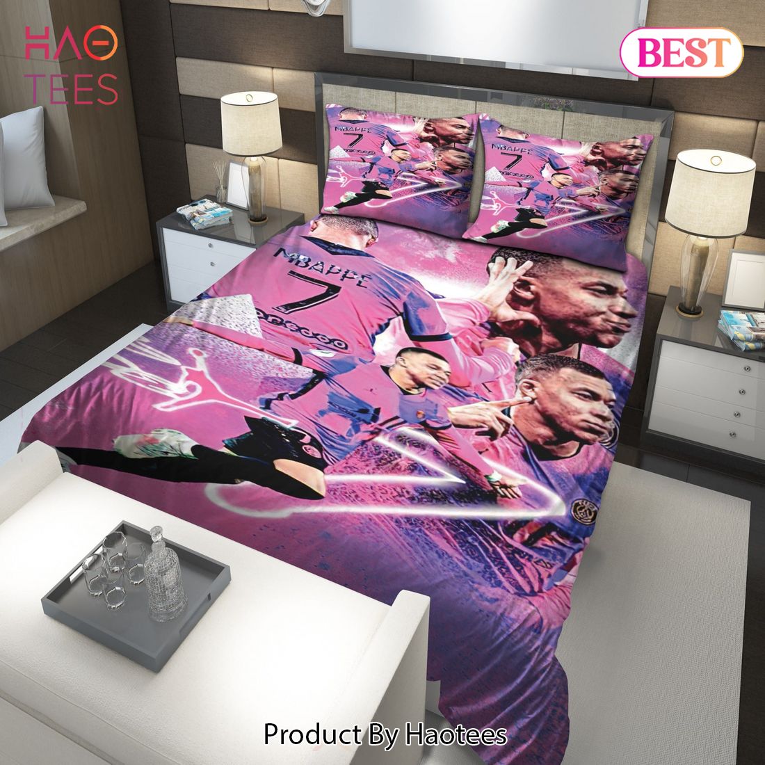 Buy Kylian Mbapp PSG Lige 1 Bedding Sets Bed Sets, Bedroom Sets ...