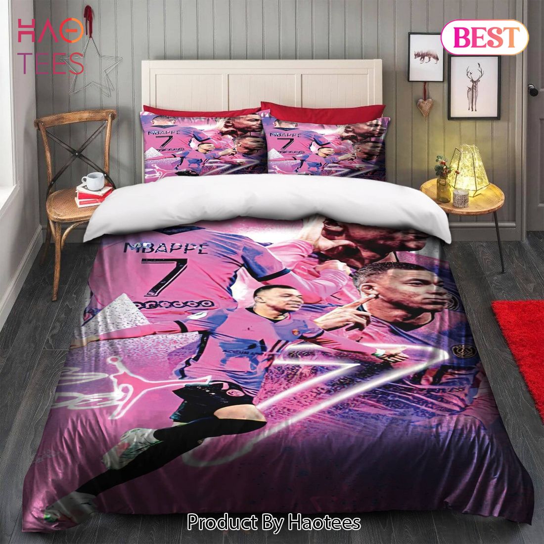 Buy Kylian Mbapp PSG Lige 1 Bedding Sets Bed Sets, Bedroom Sets ...