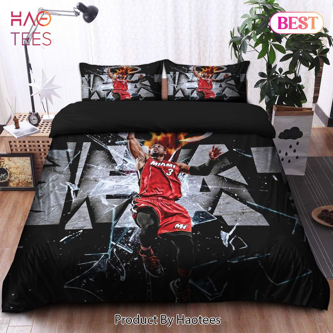 Buy Legend Dwyane Wade Miami Heat NBA 42 Bedding Sets Bed Sets, Bedroom ...