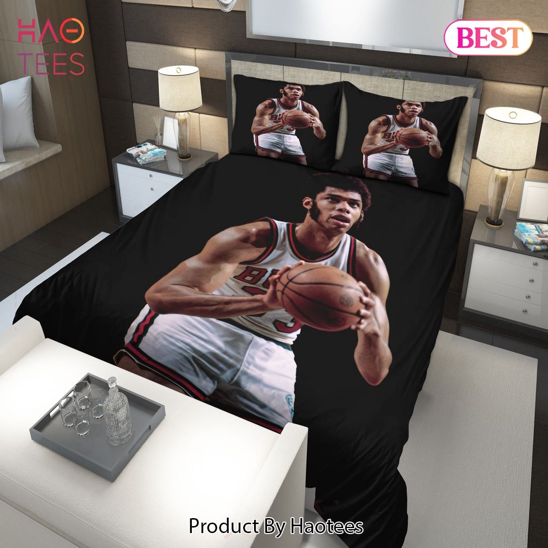 Buy Legend Kareem Abdul-Jabbar Milwaukee Bucks NBA 47 Bedding Sets Bed Sets, Bedroom Sets ...