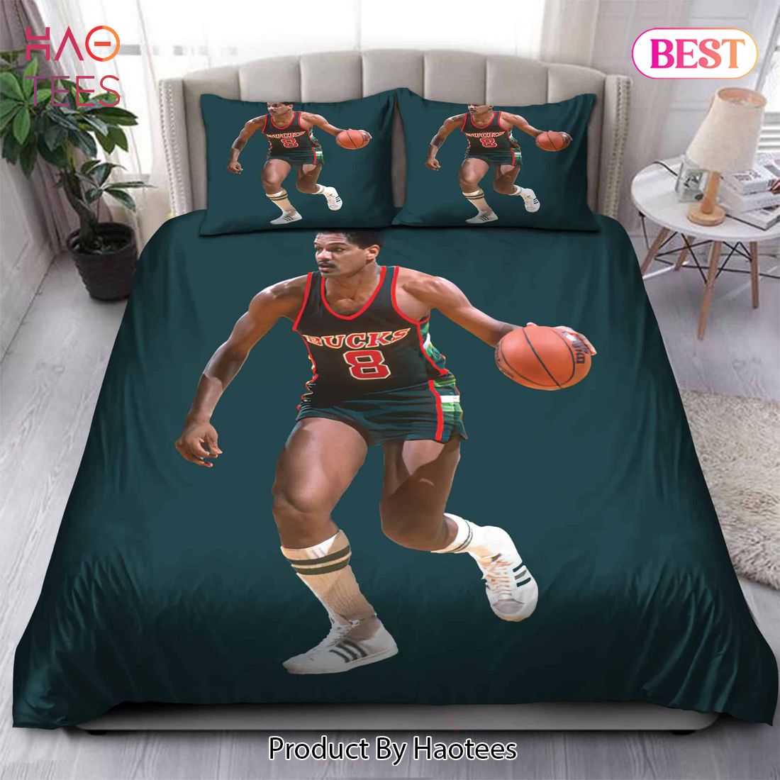 Buy Legend Marques Johnson Milwaukee Bucks NBA 62 Bedding Sets Bed Sets ...