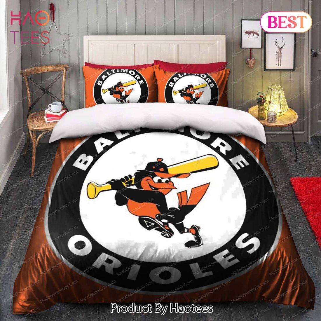 Buy Logo Baltimore Orioles MLB 55 Bedding Sets Bed Sets, Bedroom Sets ...