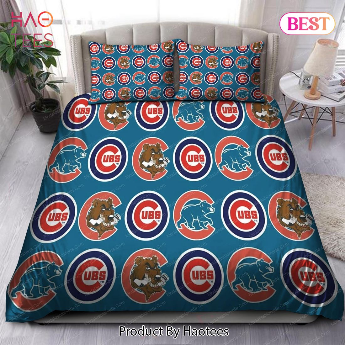 Buy Logo Chicago Cubs MLB 67 Bedding Sets Bed Sets, Bedroom Sets ...