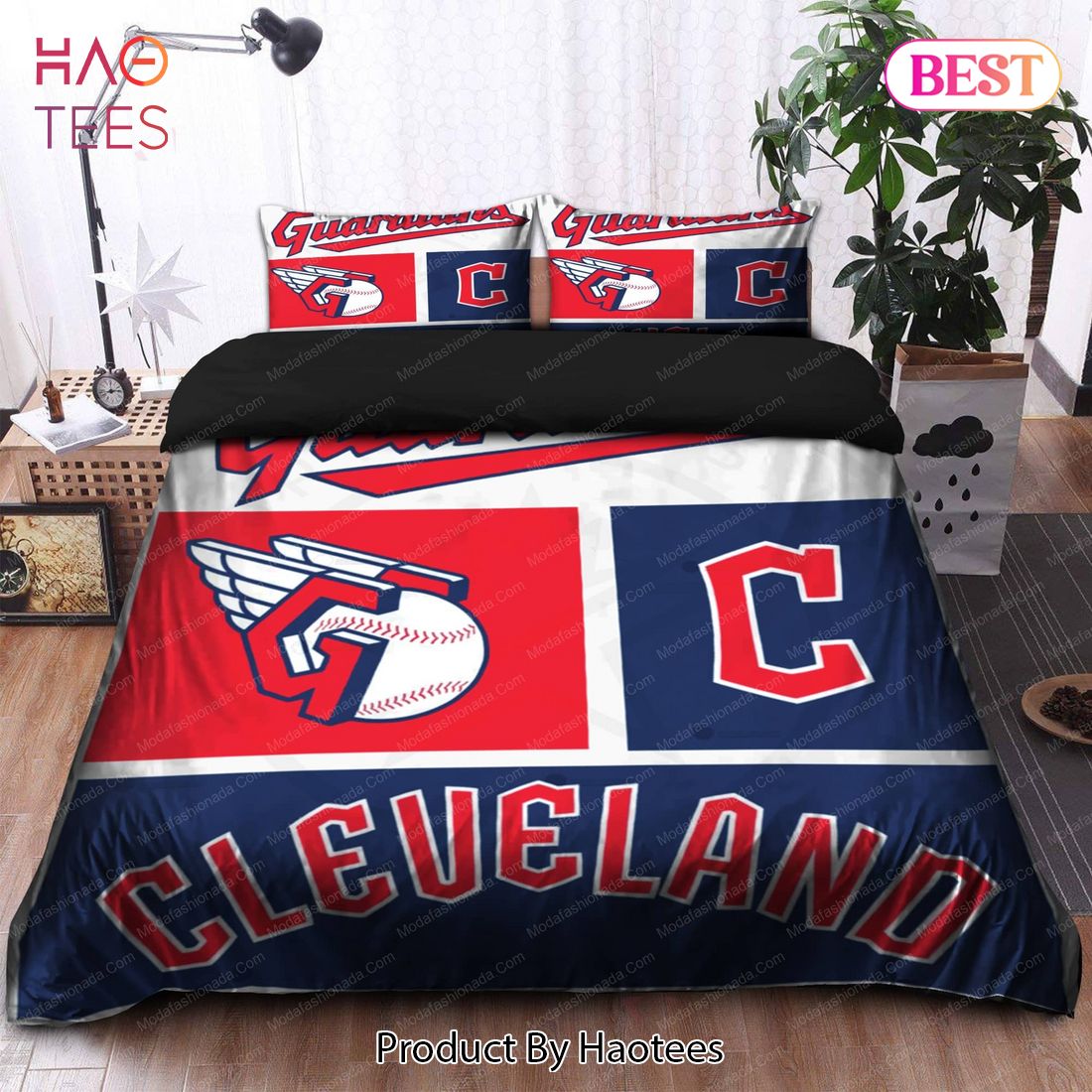 Buy Logo Cleveland Guardians MLB 84 Bedding Sets Bed Sets, Bedroom Sets ...