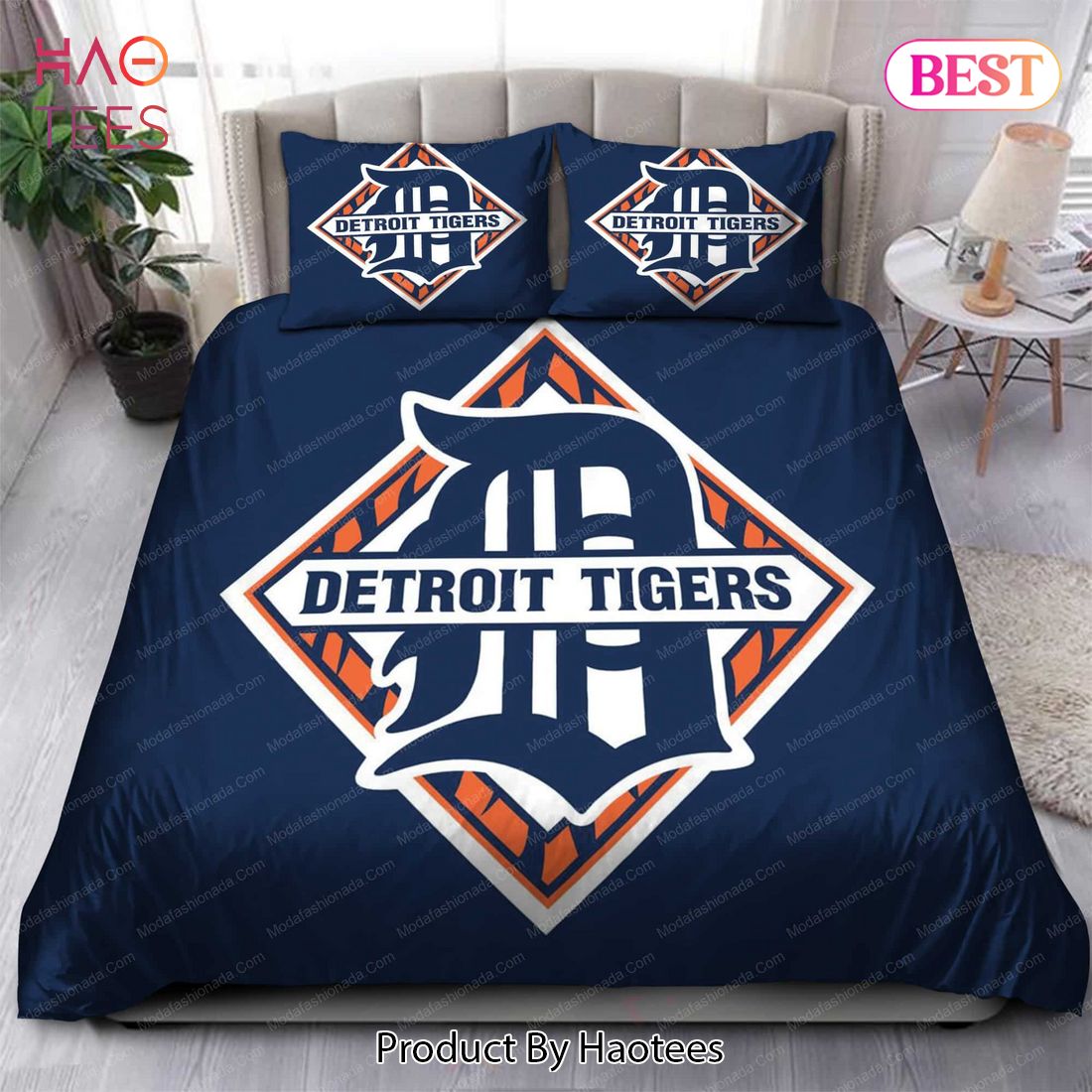 Buy Logo Detroit Tigers MLB 100 Bedding Sets Bed Sets, Bedroom Sets ...