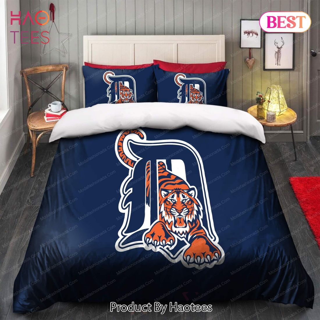 Buy Logo Detroit Tigers MLB 96 Bedding Sets Bed Sets, Bedroom Sets ...