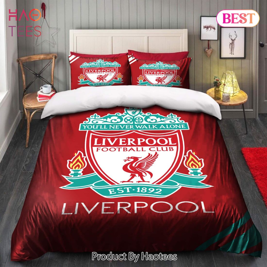 Buy Logo Liverpool EPL 150 Bedding Sets Bed Sets, Bedroom Sets ...