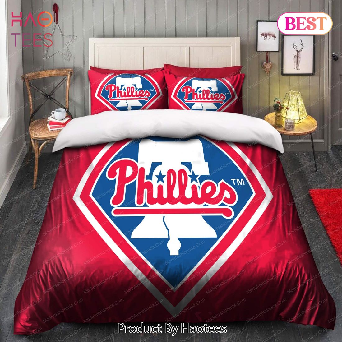 Buy Logo Philadelphia Phillies MLB 144 Bedding Sets Bed Sets, Bedroom ...