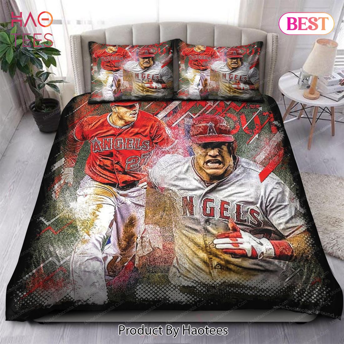 Buy Mike Trout Los Angeles Angels MLB 16 Bedding Sets Bed Sets, Bedroom ...