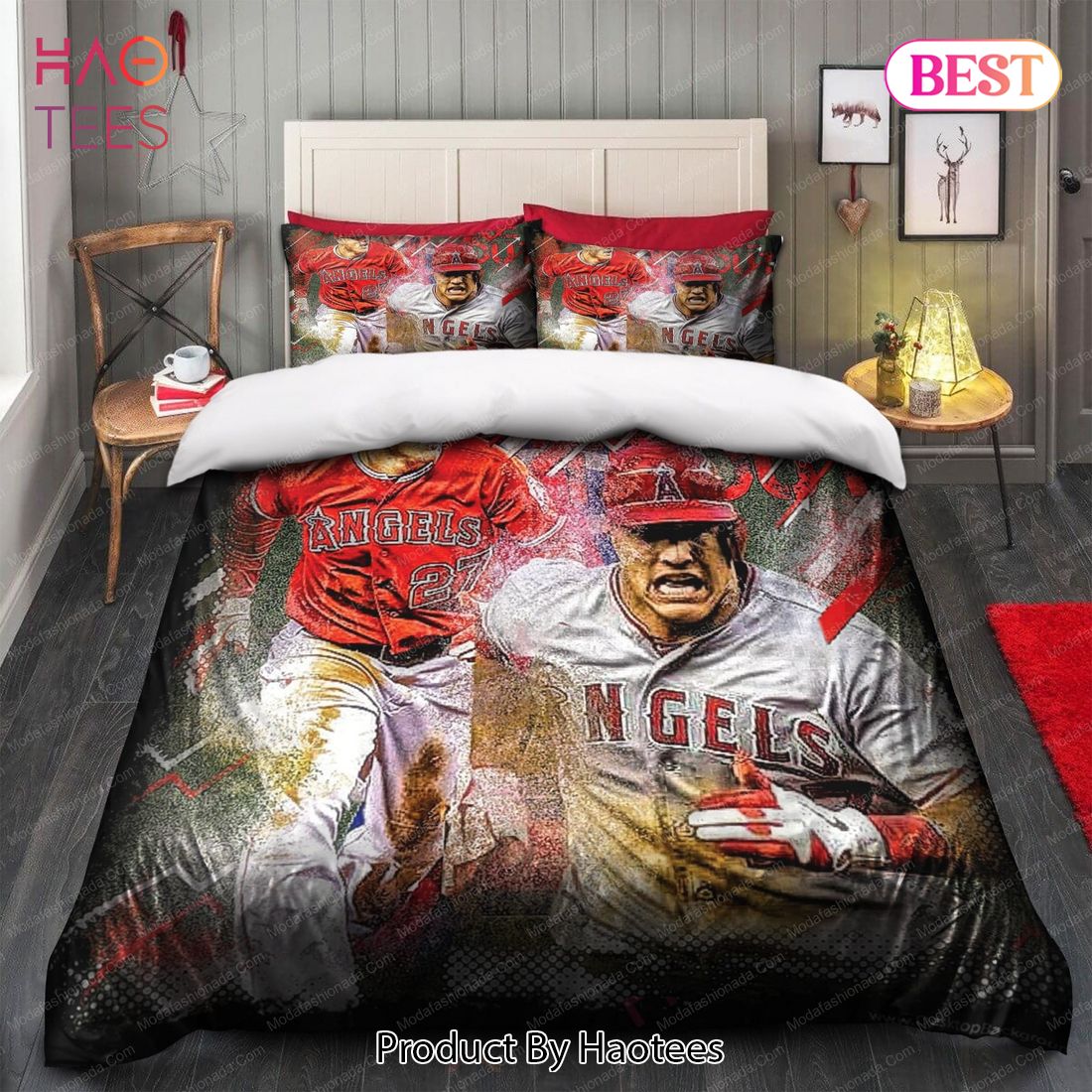 Buy Mike Trout Los Angeles Angels MLB 16 Bedding Sets Bed Sets, Bedroom ...