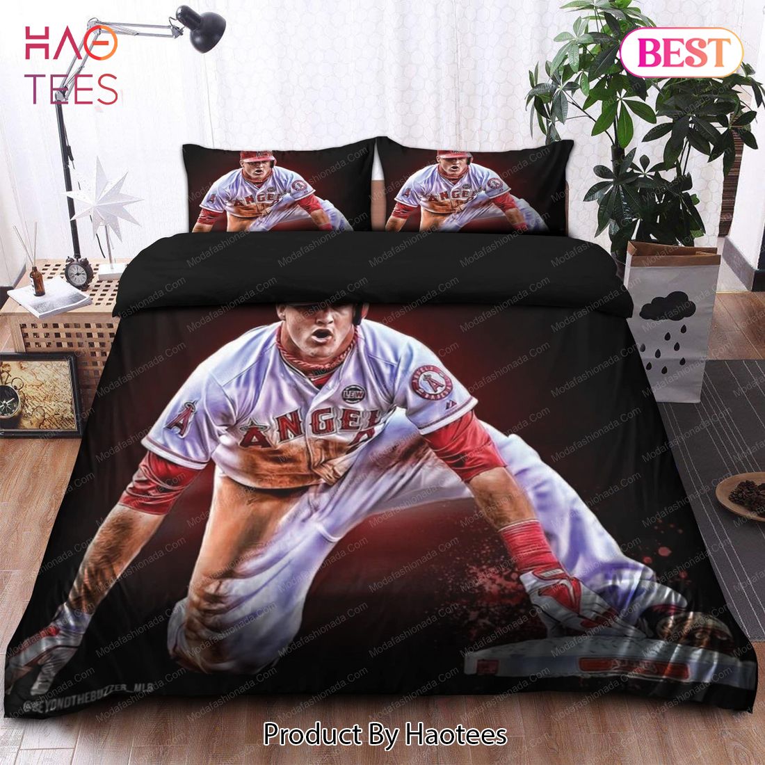 Buy Mike Trout Los Angeles Angels MLB 18 Bedding Sets Bed Sets, Bedroom ...