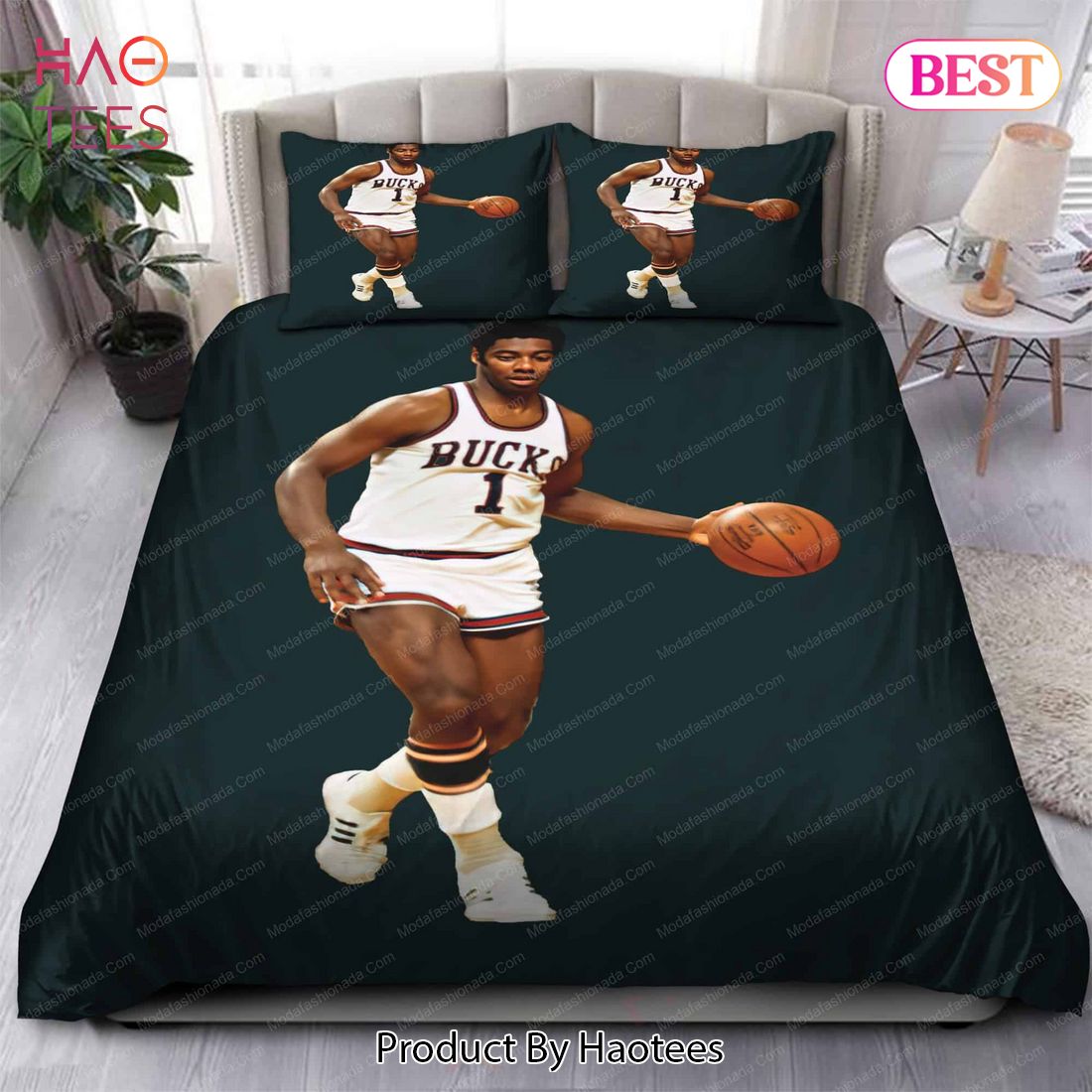 Buy Milwaukee Bucks Oscar Robertson NBA 70 Bedding Sets Bed Sets ...