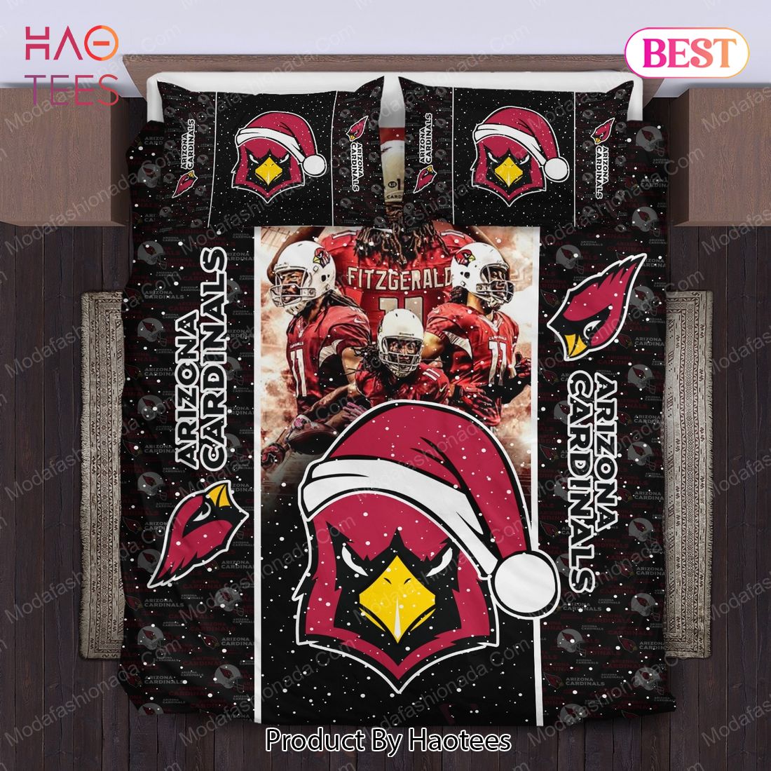 Buy NFL Arizona Cardinals Logo Christmas Bedding Sets Bed Sets, Bedroom ...