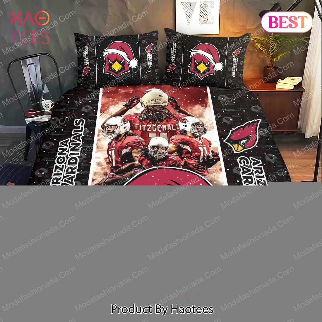Buy NFL Arizona Cardinals Logo Christmas Bedding Sets Bed Sets, Bedroom ...