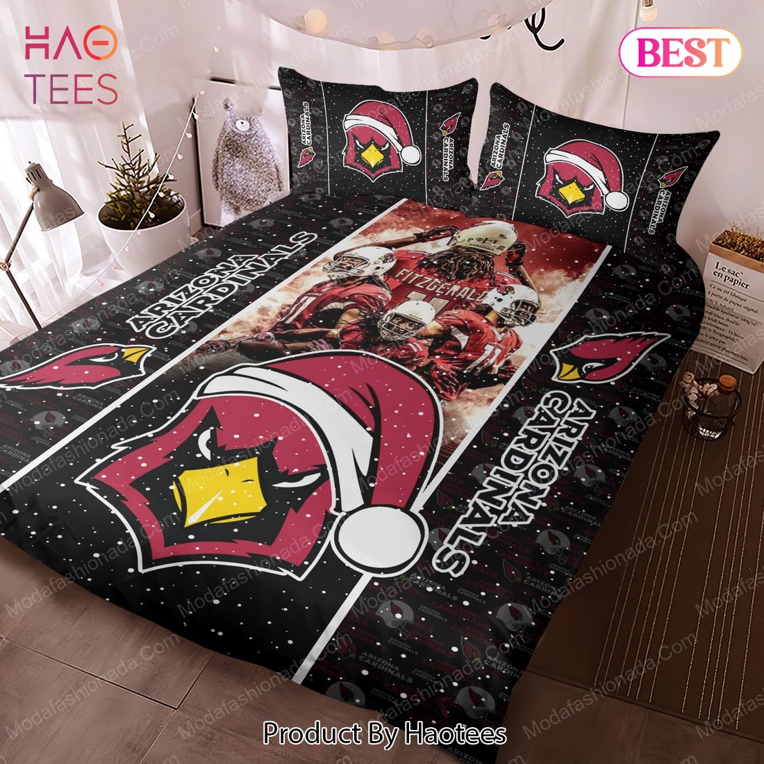 Buy NFL Arizona Cardinals Logo Christmas Bedding Sets Bed Sets, Bedroom ...