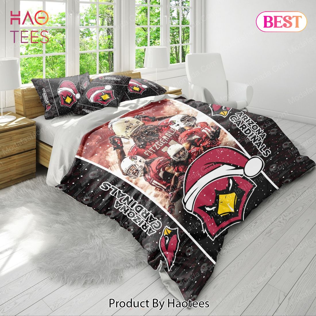Buy NFL Arizona Cardinals Logo Christmas Bedding Sets Bed Sets, Bedroom ...