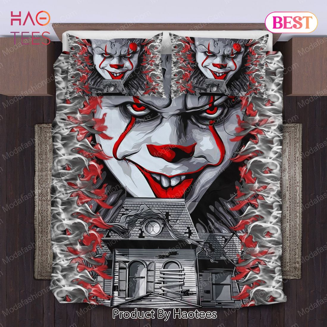 Buy Pennywise IT Alternative Movie Poster Halloween Bedding Sets Bed ...