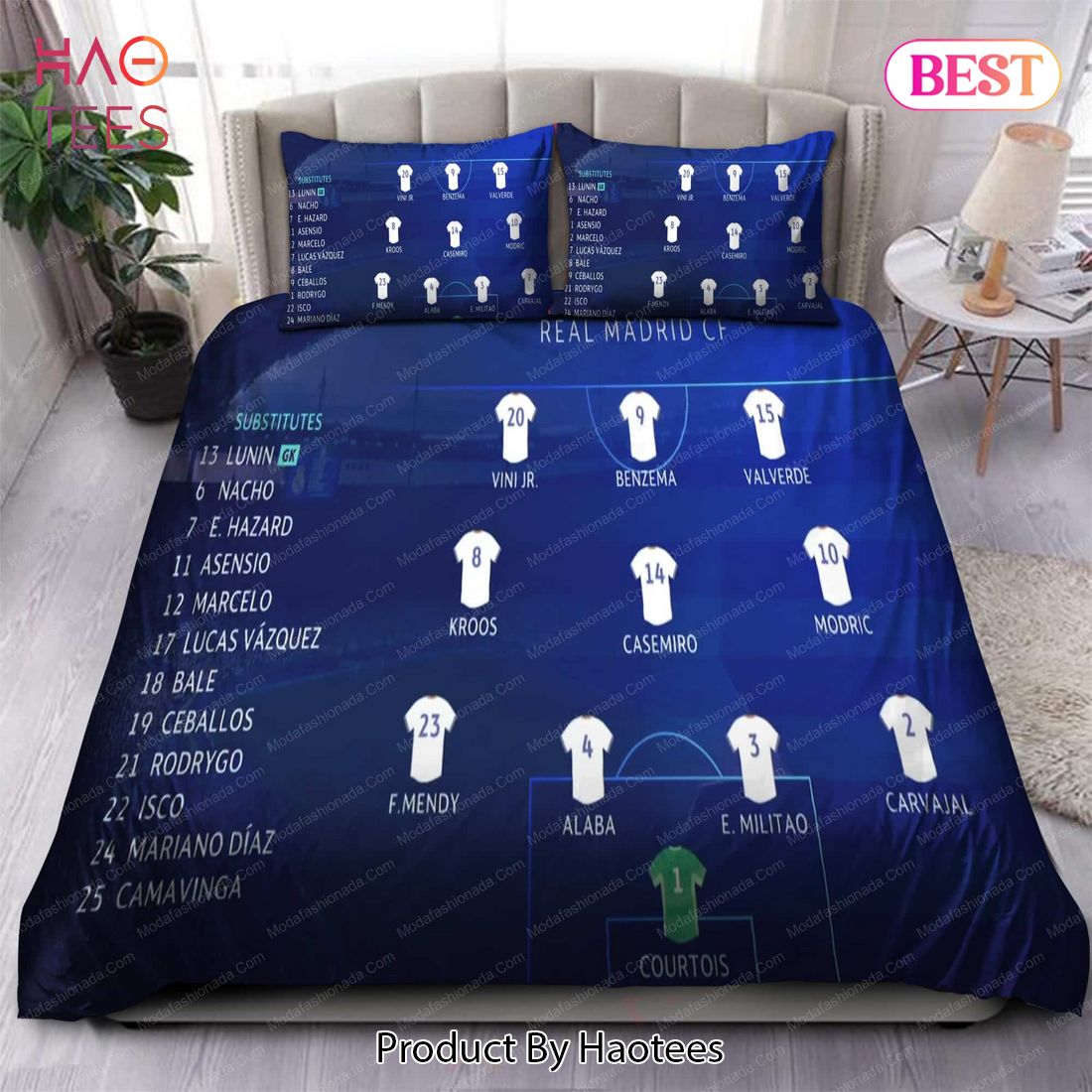 Buy Real Madrid Final Champions League 2022 Squad Bedding Sets Bed Sets ...
