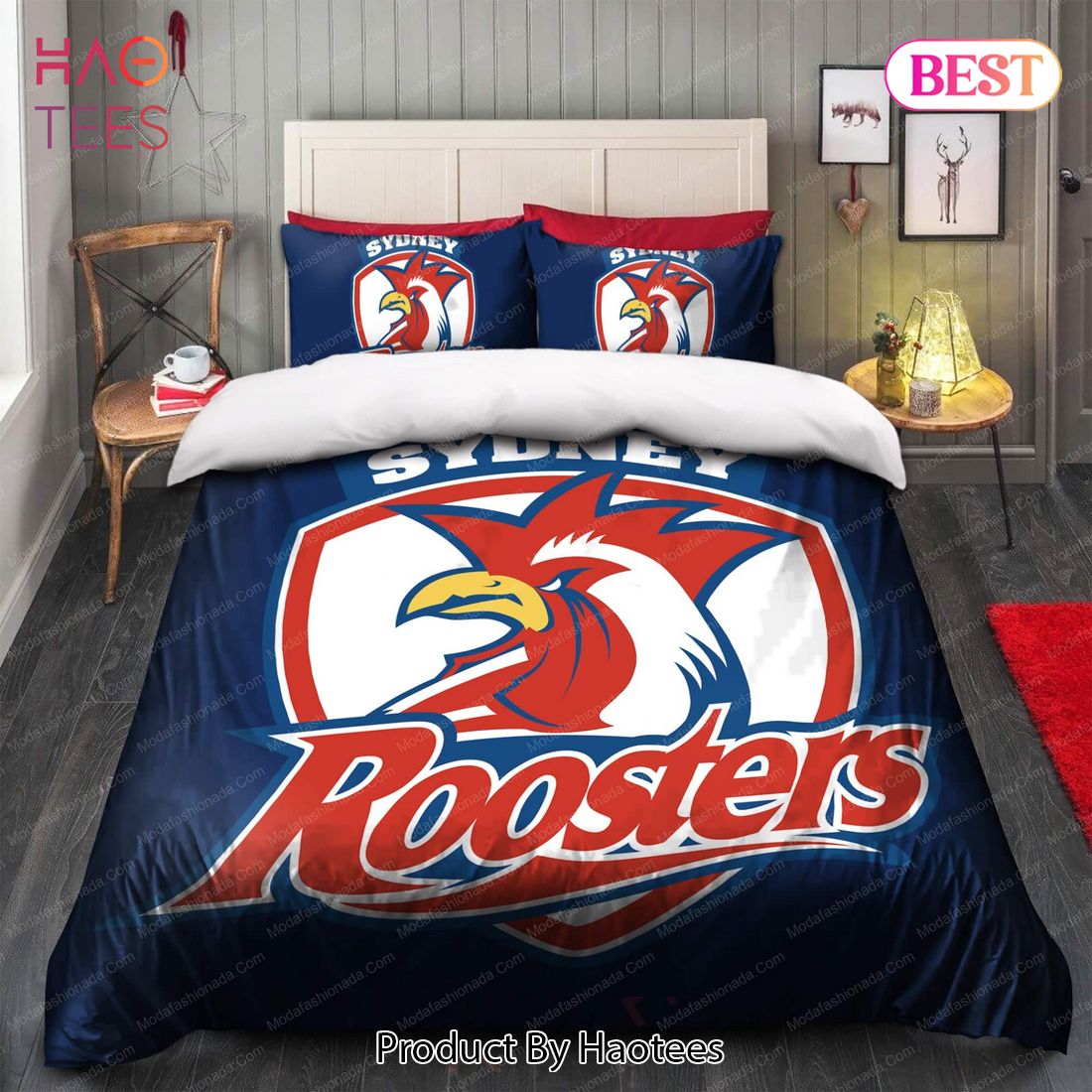 Buy Sydney Roosters Logo Bedding Sets Bed Sets, Bedroom Sets, Comforter ...