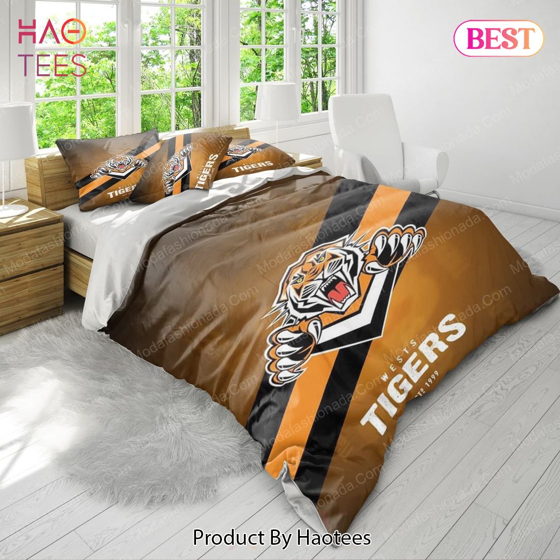 Buy Wests Tigers Logo Bedding Sets 02 Bed Sets, Bedroom Sets, Comforter ...