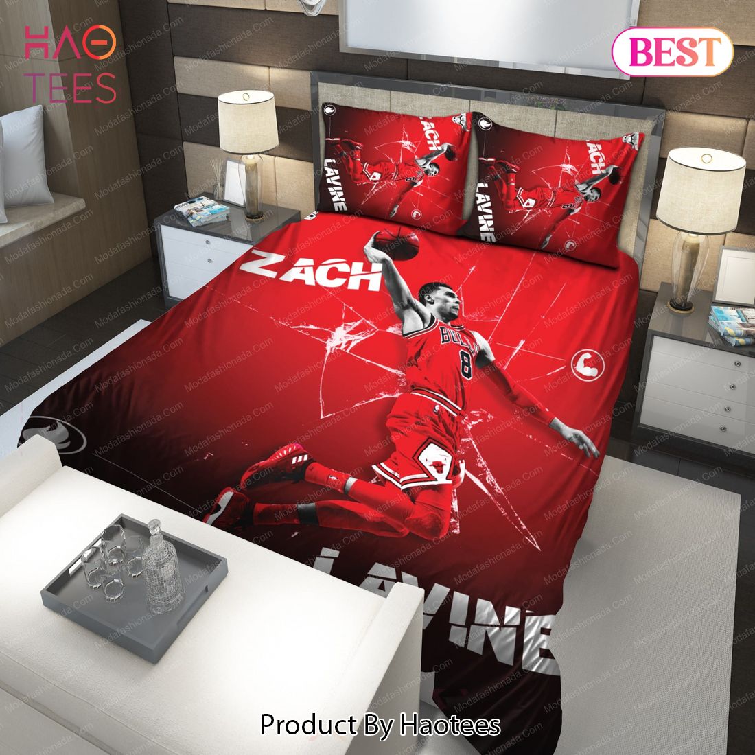 Buy Zach LaVine Chicago Bulls NBA 203 Bedding Sets Bed Sets, Bedroom ...