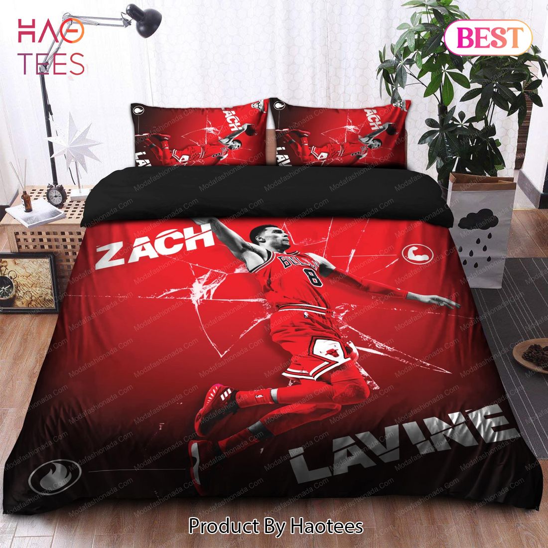 Buy Zach LaVine Chicago Bulls NBA 203 Bedding Sets Bed Sets, Bedroom ...
