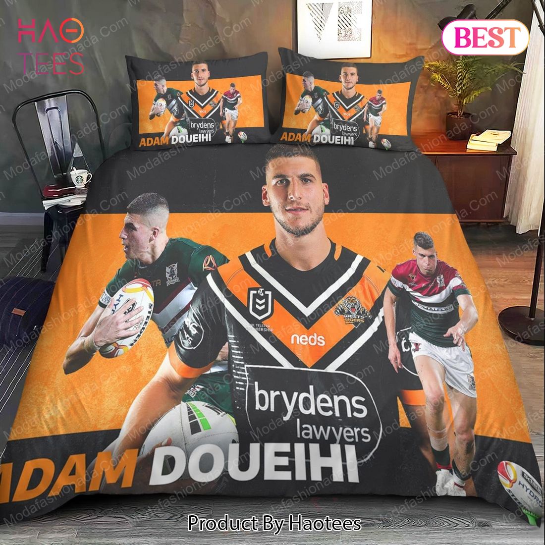 Buy Adam Doueihi Wests Tigers Bedding Sets 01 Bed Sets, Bedroom Sets ...