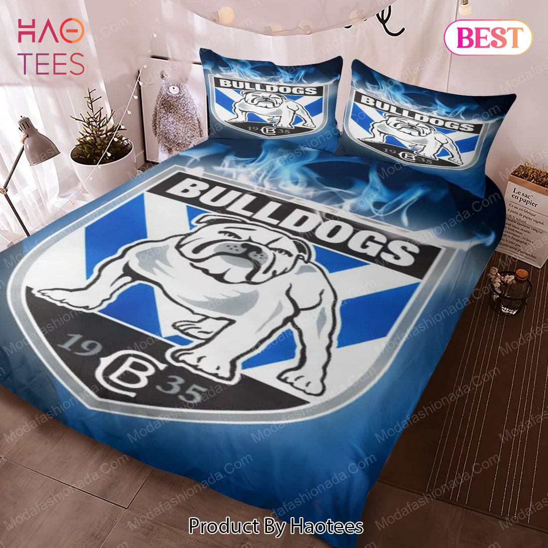 Buy Canterbury Bulldogs Logo Bedding Sets 02 Bed Sets, Bedroom Sets ...