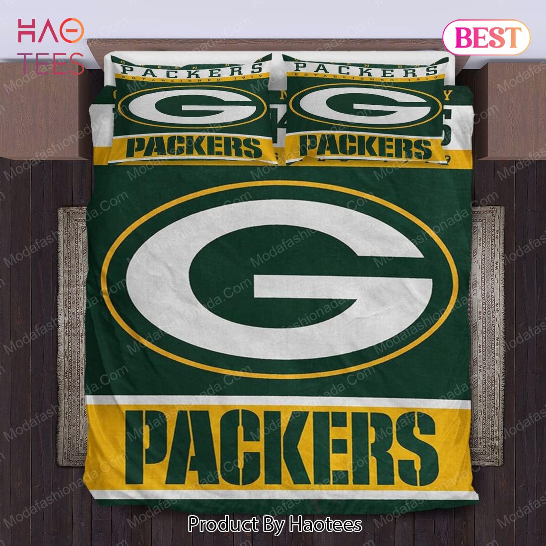 Buy Green Bay Packers Logo Bedding Sets 01 Bed Sets, Bedroom Sets ...