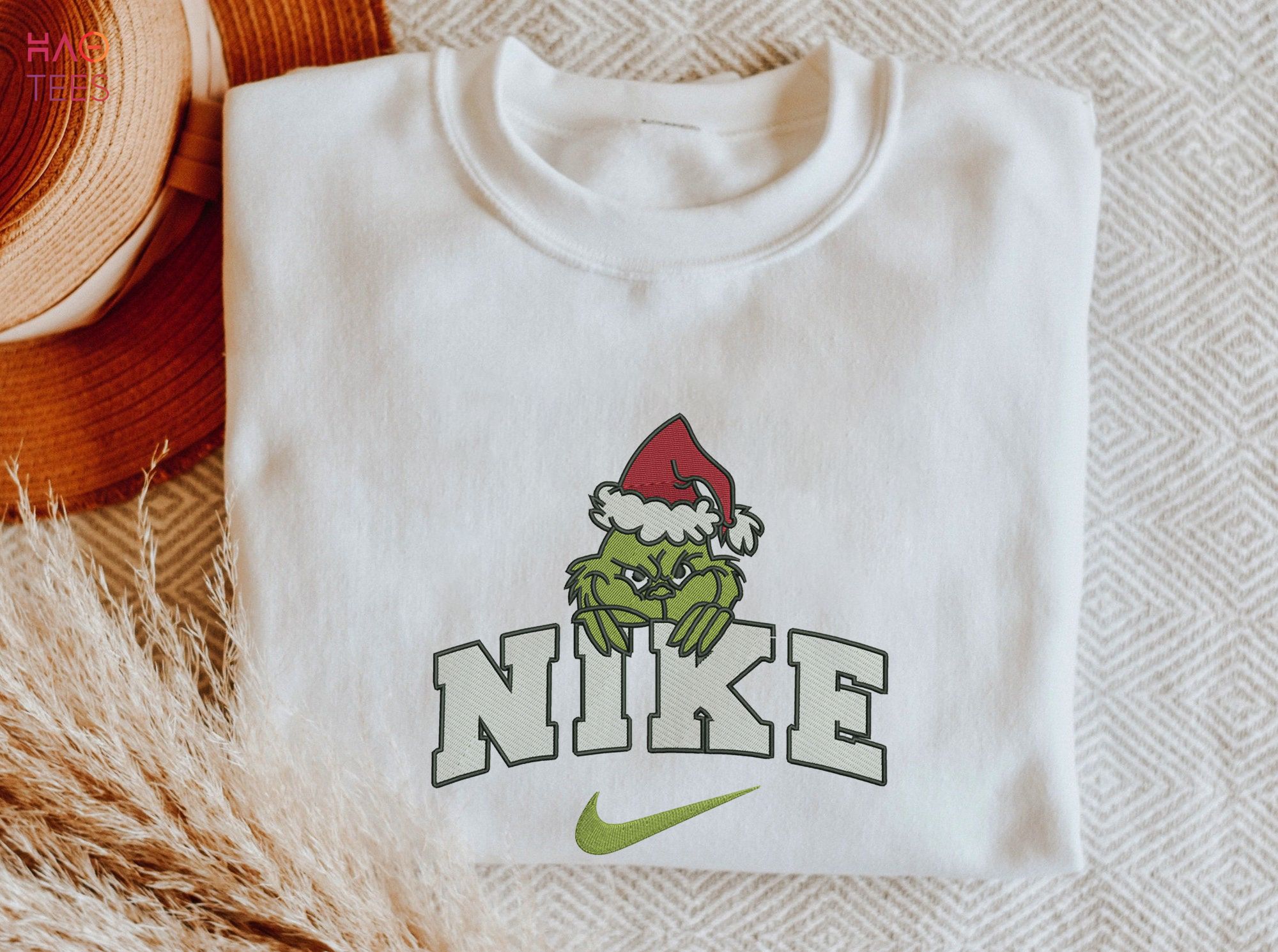 Grinch Embroidered Grinchmas Embroidered Crewneck Vintage Grinch ...