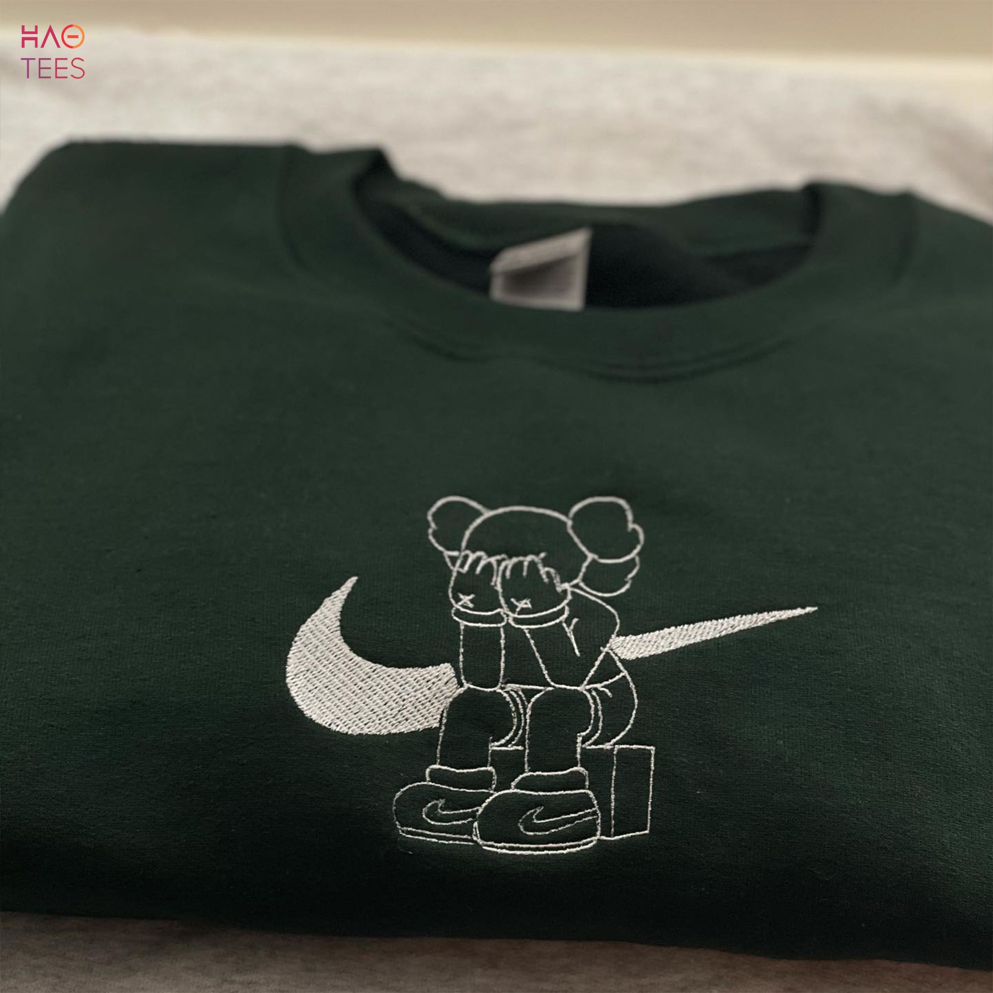 Kaws Embroidered Stitch Embroidered Shirt