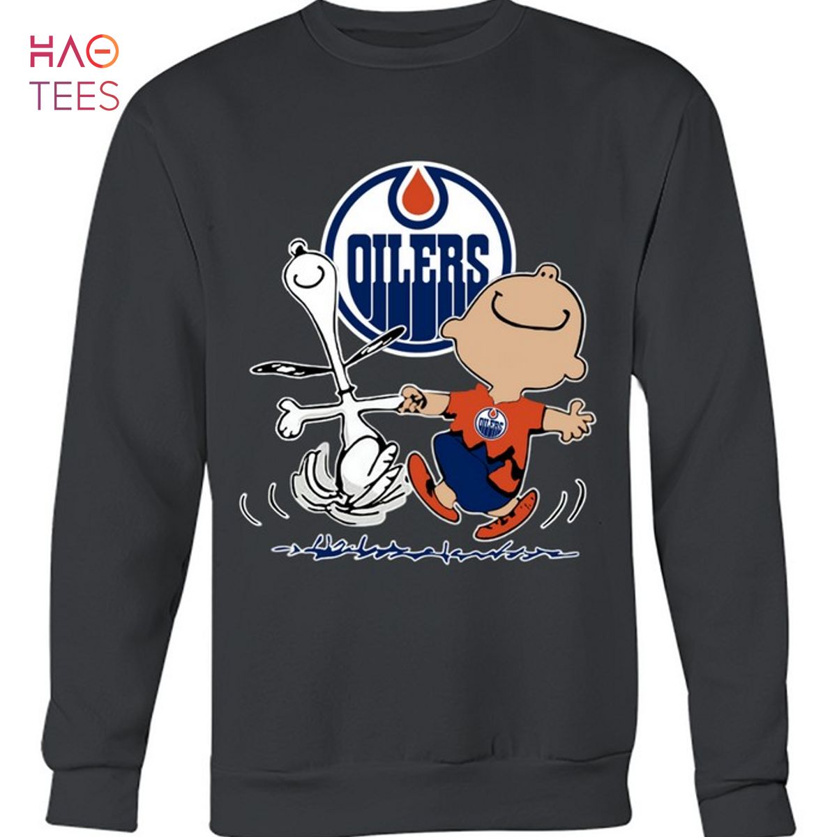 Edmonton Oilers Charlie Brown Snoopy T-Shirt