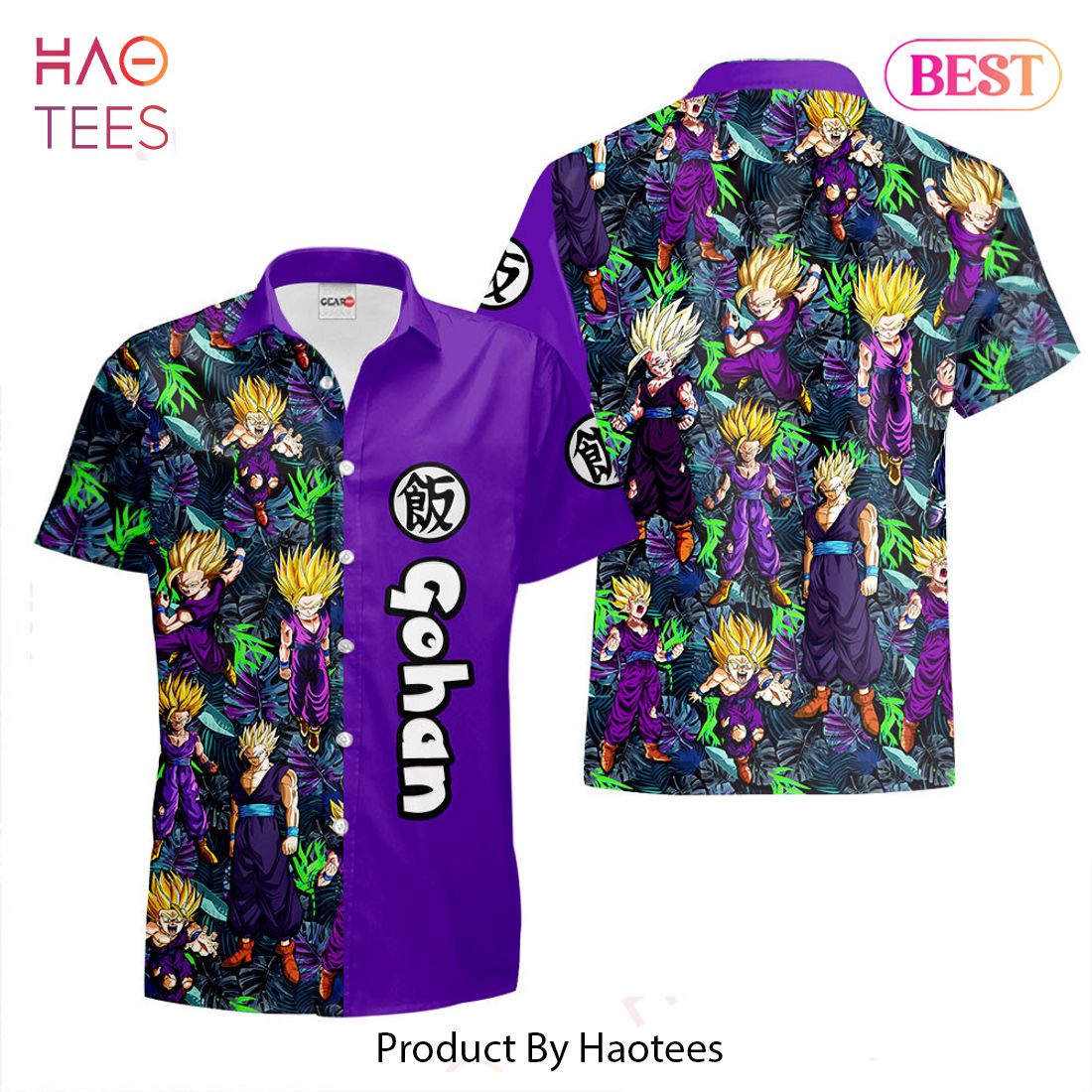 THE BEST Gohan Super saiyan Hawaiian Shirts Custom Anime Merch Clothes ...
