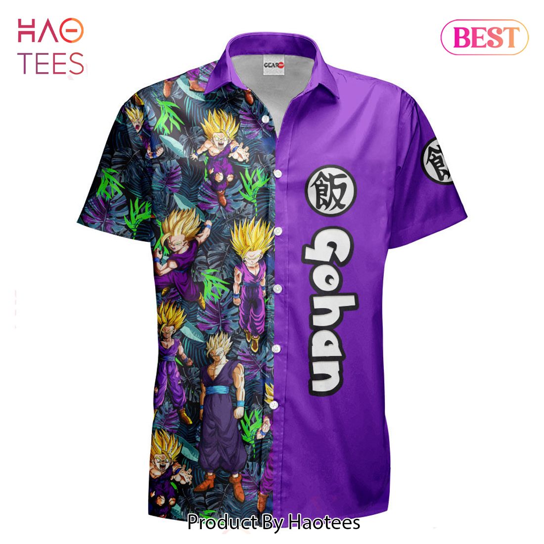 THE BEST Gohan Super saiyan Hawaiian Shirts Custom Anime Merch Clothes ...