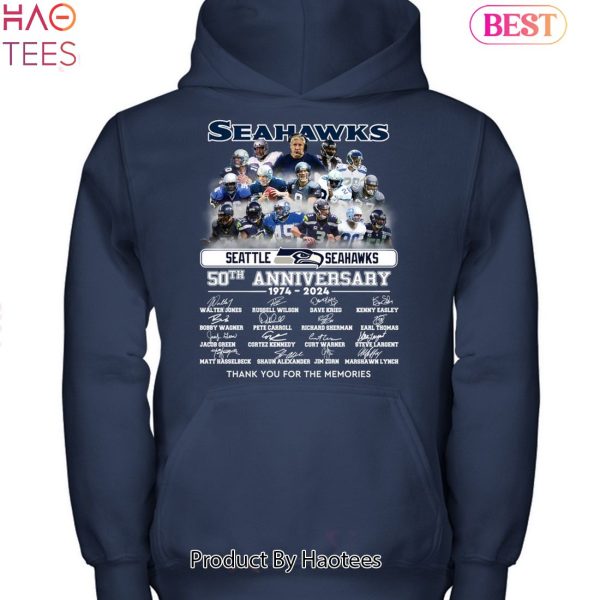 Seattle Seahawks 50th Anniversary 1974-2024 Thank You For The Memories ...