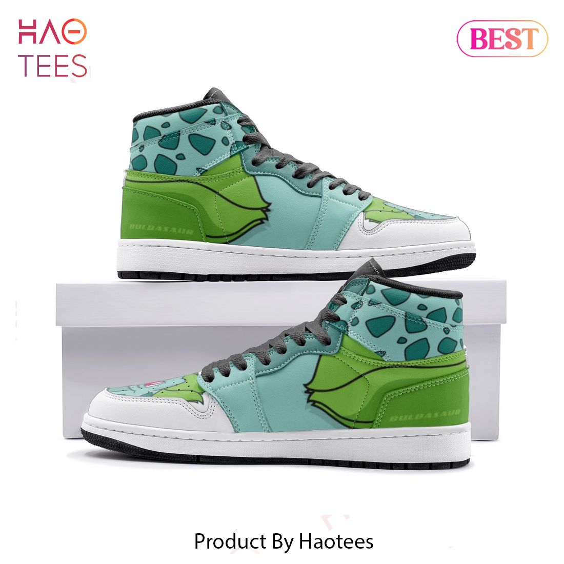 BEST Bulbasaur Starter Pokemon Air Jordan High Top Sneaker POD Design