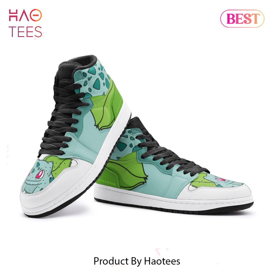 BEST Bulbasaur Starter Pokemon Air Jordan High Top Sneaker POD Design